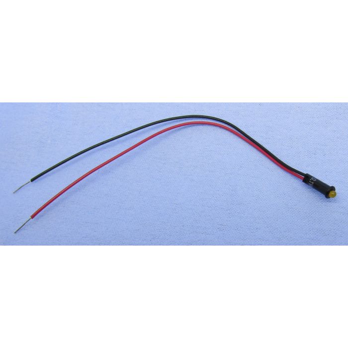 Philmore 11-2402 Amber LED Snap-In | 2V, 6in Stripped Leads GigaParts.com