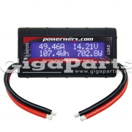 Powerwerx Watt Meter DC Inline Power Analyzer 45A Continuous 12 Gauge ...