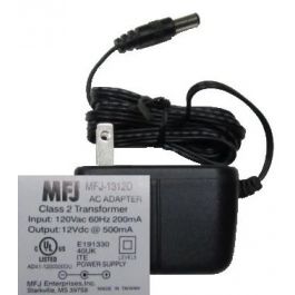 MFJ 12v AC Power Adapter 500mA 100-110Vac 2.1mm MFJ-1312D | GigaParts.com