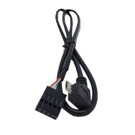 2ft Micro USB 90 Degree Left Angle to 9-Pin Motherboard Cable GigaParts.com
