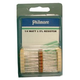 Philmore 87-010k 50-Pack Resistors - 10,000 Ohms, 1/4W | GigaParts.com