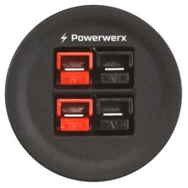 Powerwerx PanelPole, Panel Mount Housing for Two Powerpole Connectors ...