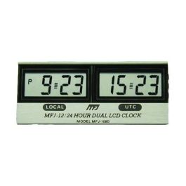 Open Box MFJ Dual 12/24 Hour LCD Clock MFJ-108B SN165606 GigaParts.com