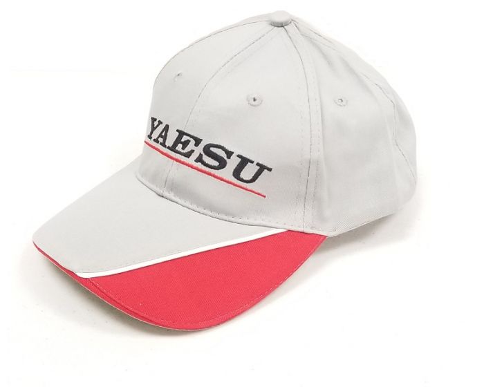Yaesu Gray/Red/White System Fusion Hat GigaParts.com