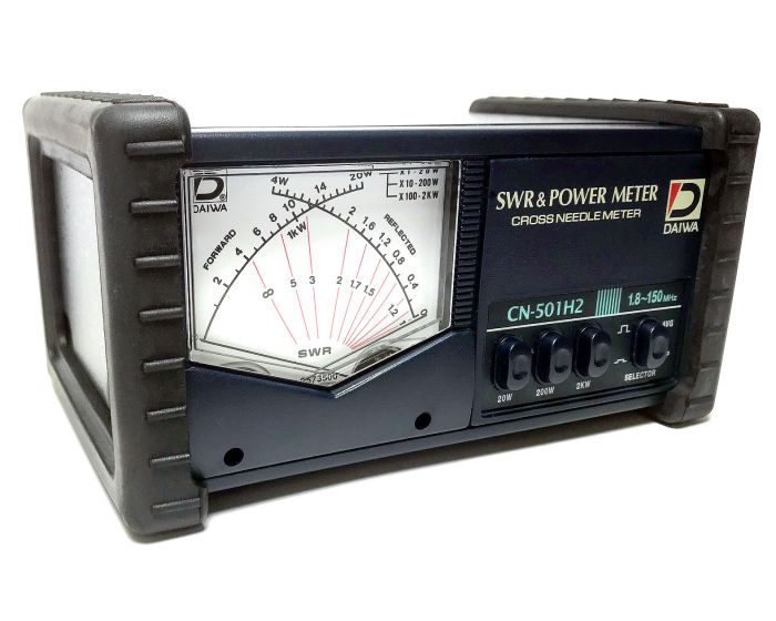 Daiwa CN-501H2 1.8-150MHz X Needle SWR/Pwr Meter w/UHF GigaParts.com
