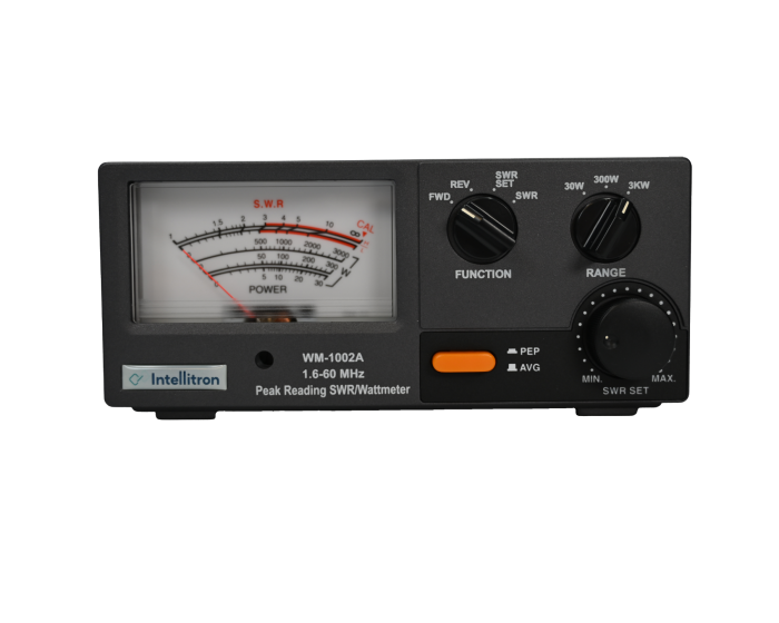 Intellitron WM-1002A Analog SWR and Watt Meter 1.6-60 MHz 30/300/3KW SO239 GigaParts.com