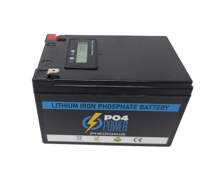 P04Power 12V 12Ah LifeP04 Battery GigaParts.com
