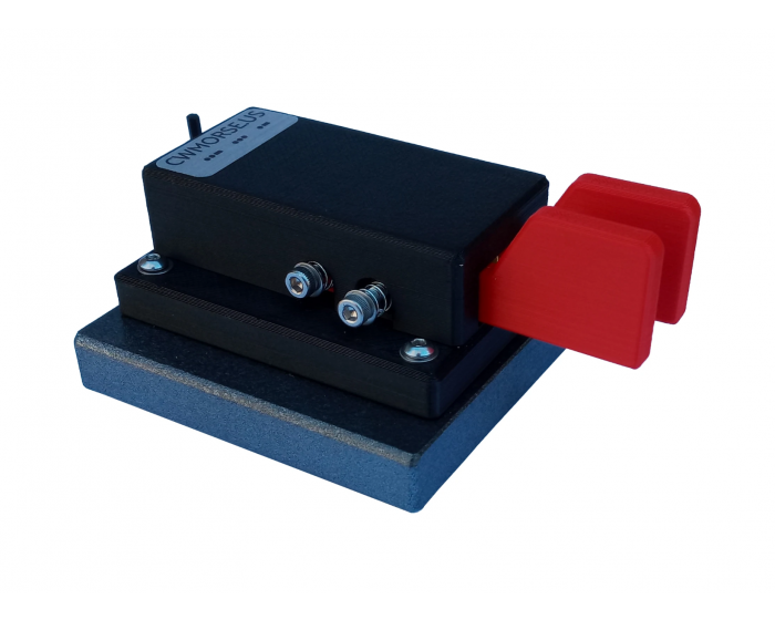 CW Morse Red Morse Code Double Paddle Key with Steel Base 37-810-S ...