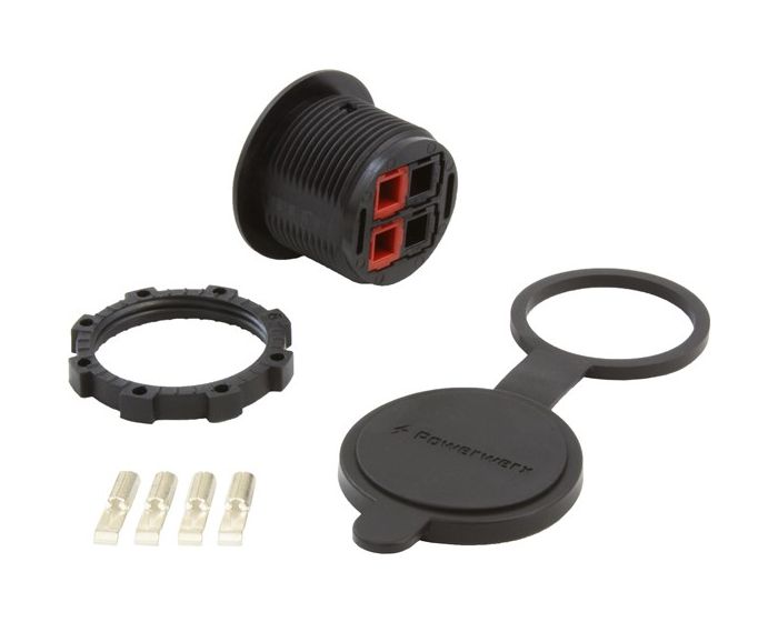 Watertight Panel Mount Housing for Two Powerpole Connectors GigaParts.com