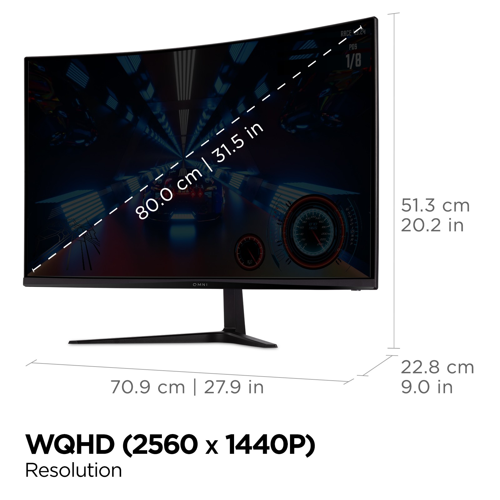 ViewSonic OMNI VX3218C-2K 32 Inch Curved 1ms 1440p 165hz Gaming Monitor ...
